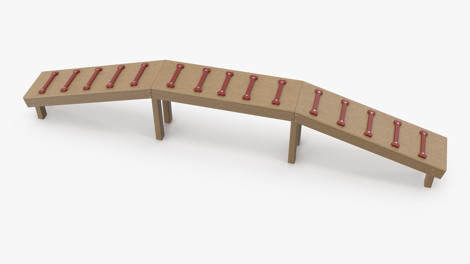 Dog Park Bridge Red model - TurboSquid 2045392