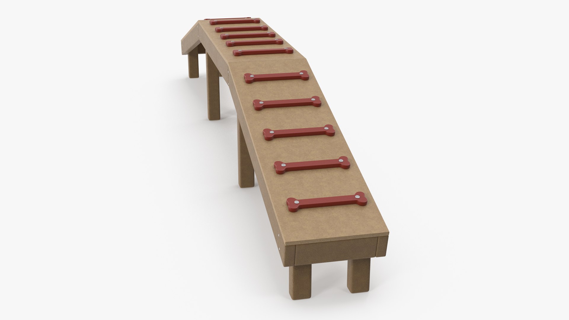 Dog Park Bridge Red Model - TurboSquid 2045392