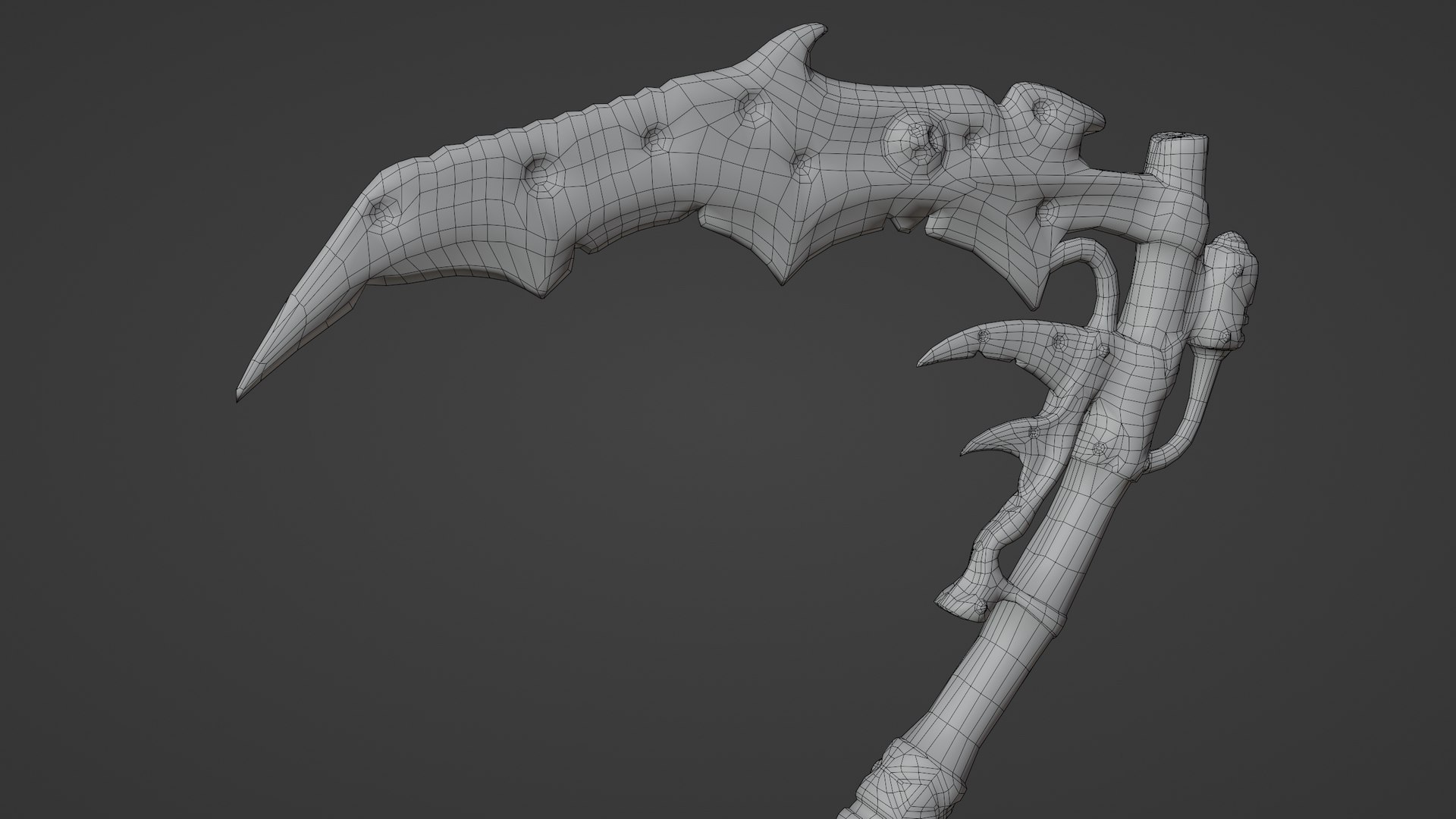 3D Fantasy low-poly scythe - TurboSquid 2096011
