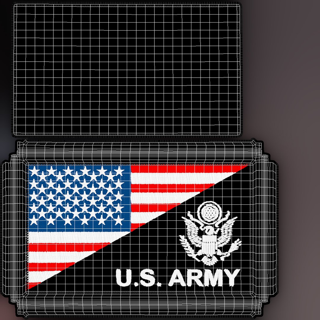 US Army Flag Military Patch 3D Model - TurboSquid 2202014