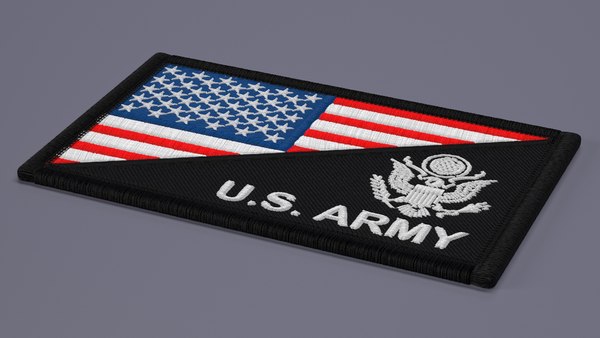 modelo 3d Parche militar de la bandera del ejército de EE. UU. - TurboSquid 2202014