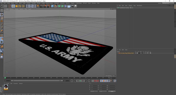 modelo 3d Parche militar de la bandera del ejército de EE. UU ...