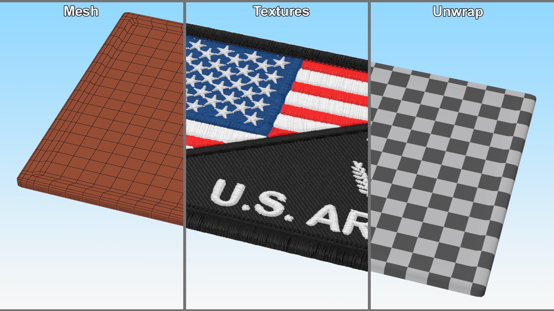 US Army Flag Military Patch 3D Model - TurboSquid 2202014