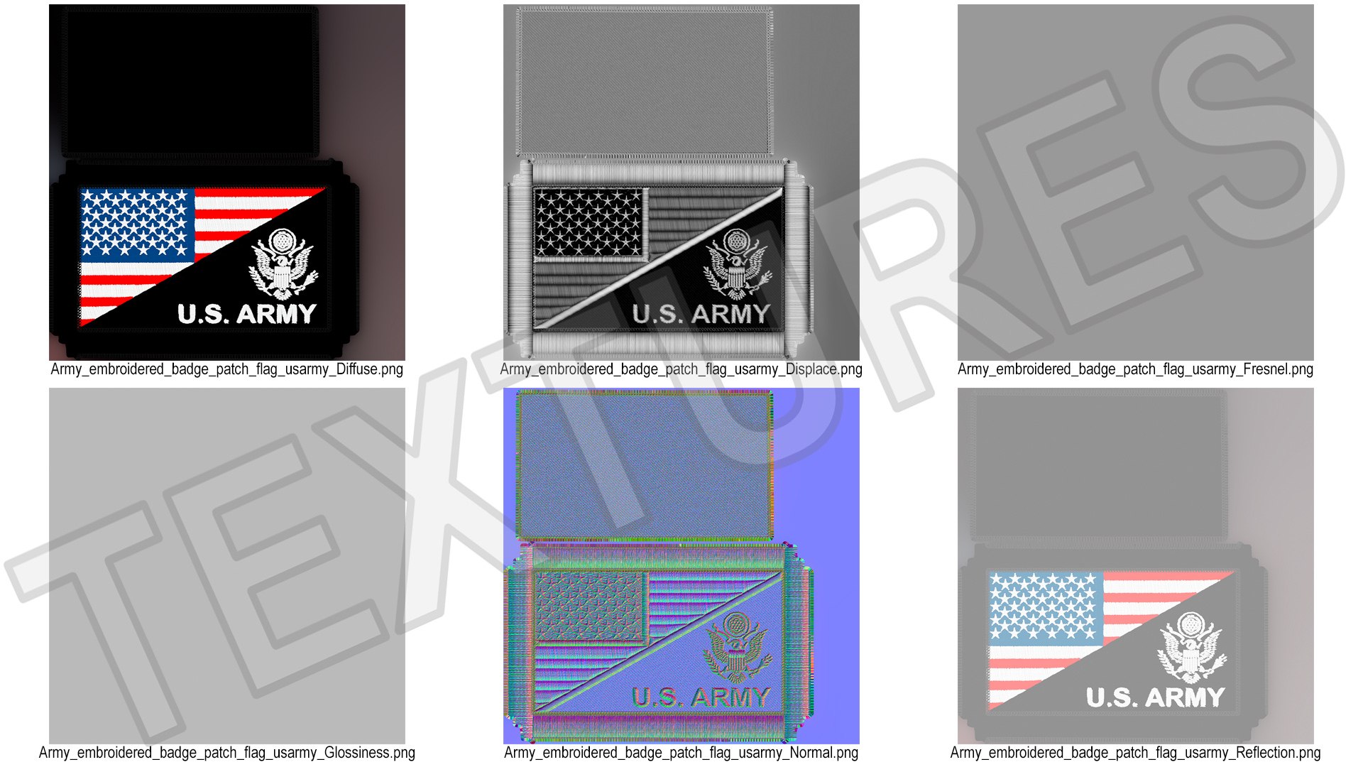 US Army Flag Military Patch 3D Model - TurboSquid 2202014