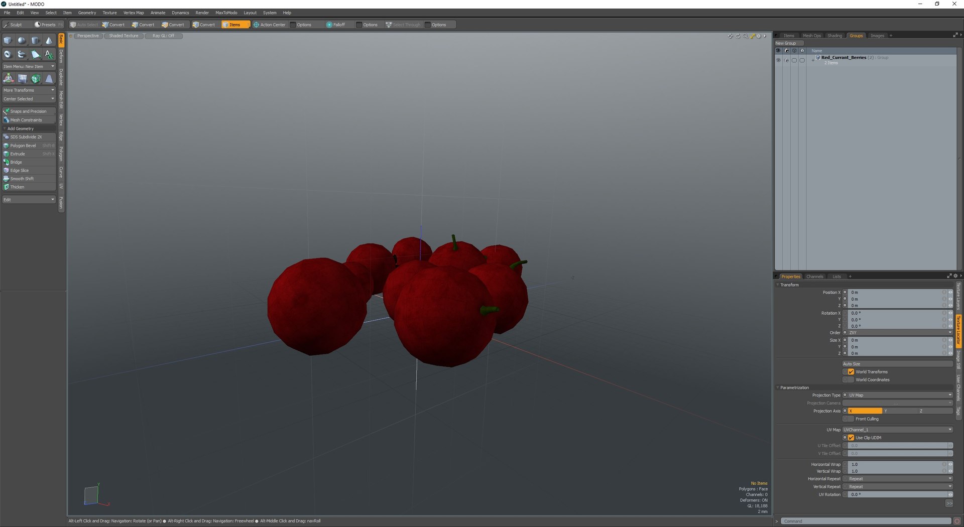 3D Red Currant Berries - TurboSquid 2295918
