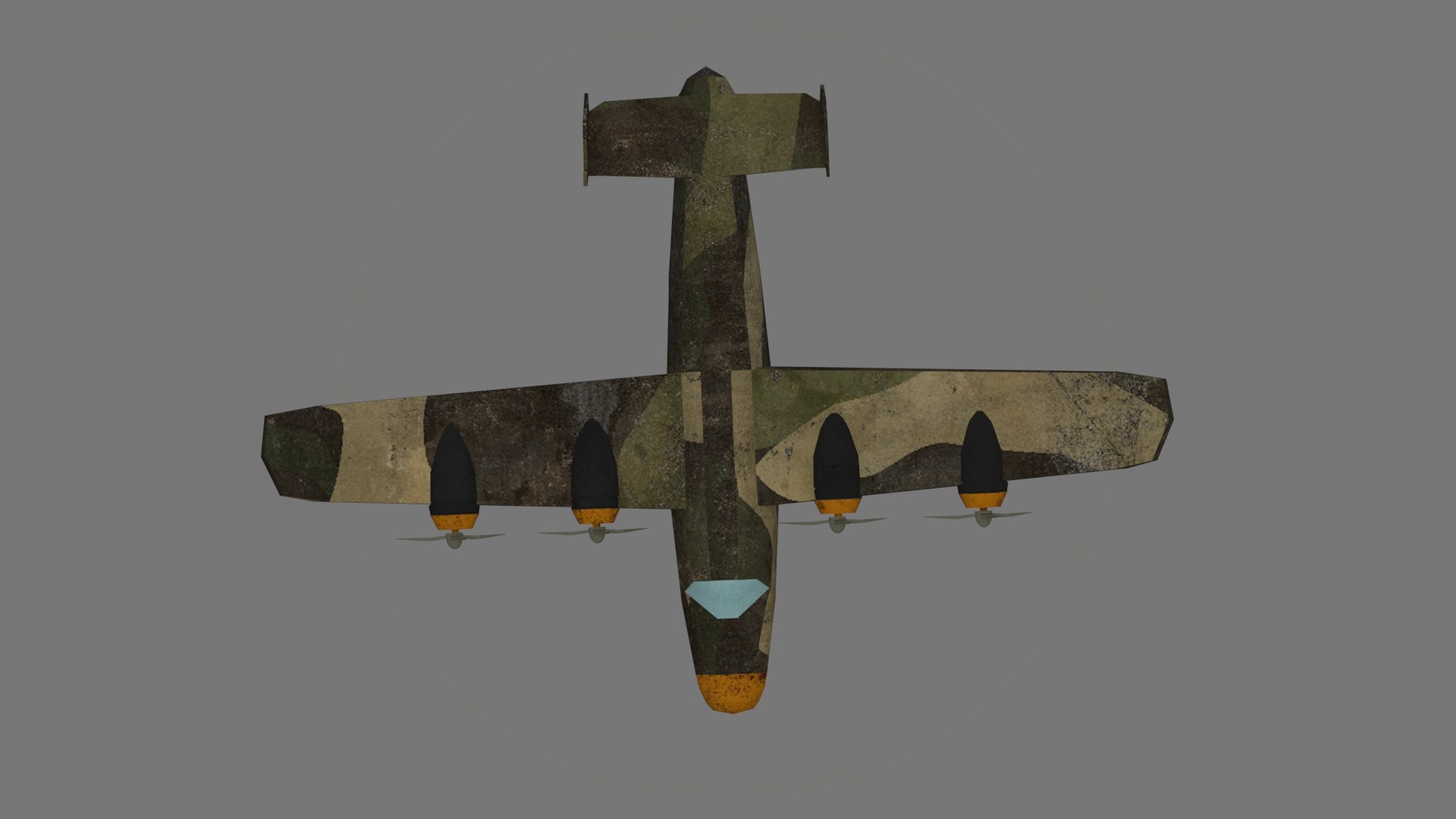 Bomber B25 Low Poly 3D - TurboSquid 2054767