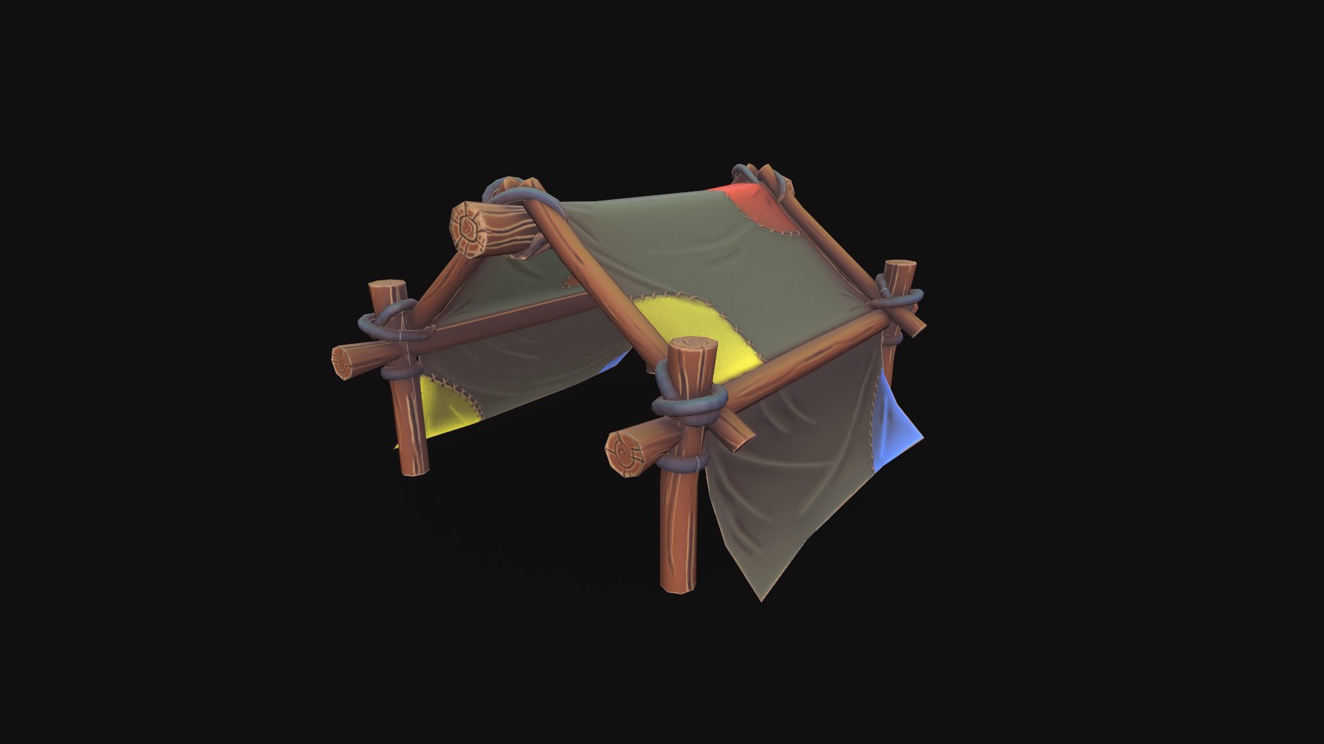 3D Model Stylized Low Poly Tent 3D Model - TurboSquid 2015208
