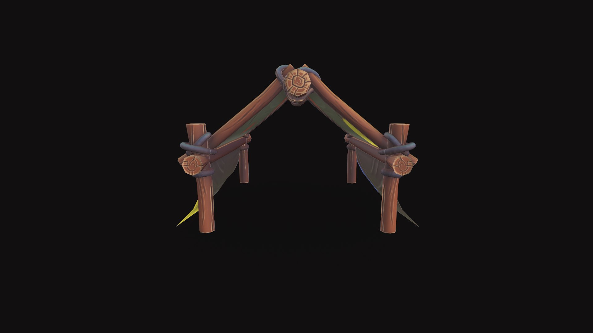 3D Model Stylized Low Poly Tent 3D Model - TurboSquid 2015208