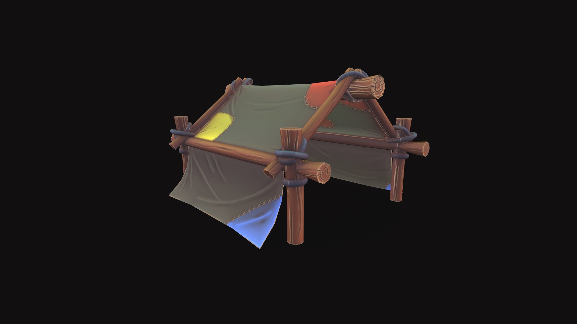 3D Model Stylized Low Poly Tent 3D Model - TurboSquid 2015208