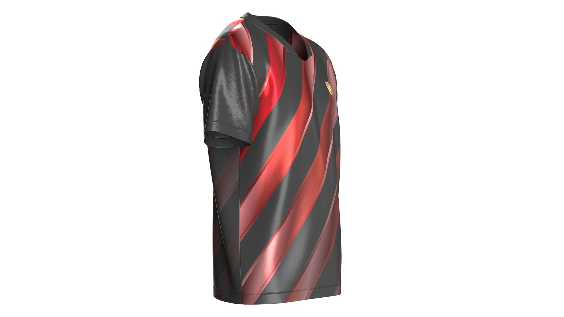 Soccer Red And Black Jersey-Home Kit V2 3D Model - TurboSquid 2338295