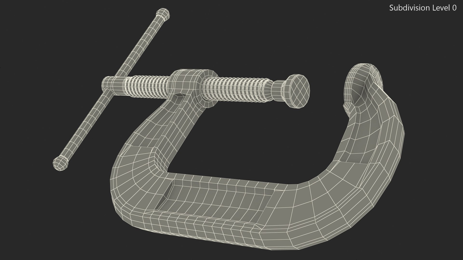 3D Model Stainless Steel C-clamp Clamping - TurboSquid 1485283