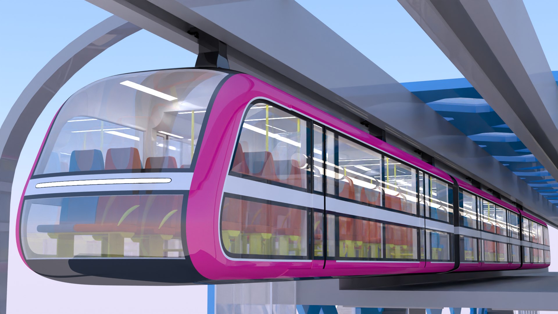 Elevated Train And Bus Station II Model - TurboSquid 2209508