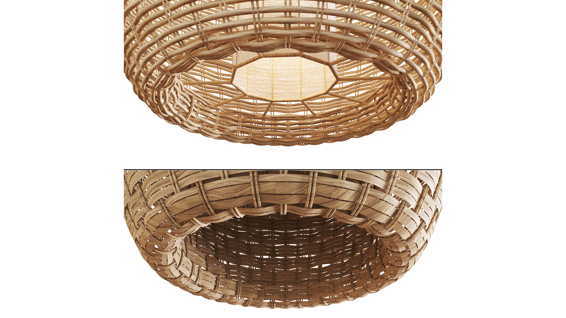 3D Model Rattan Pendant Lights 147 - TurboSquid 1951086