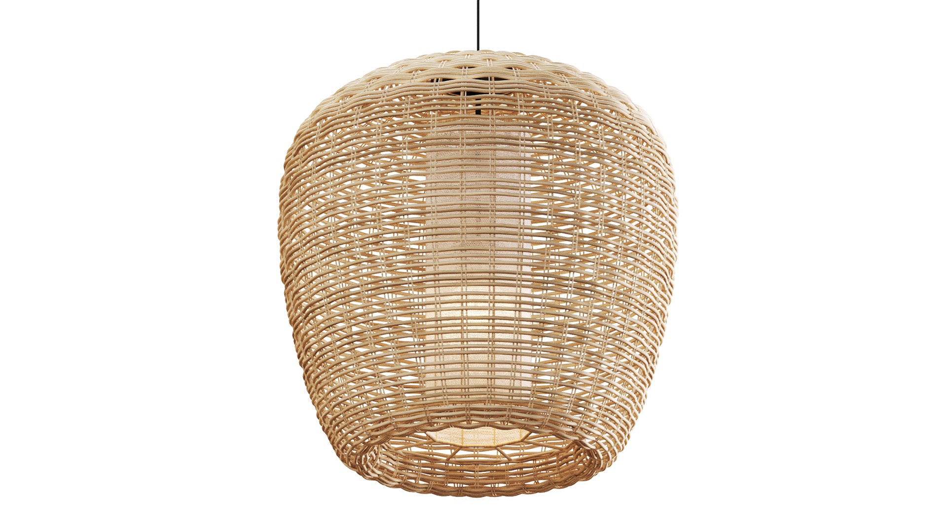 3D Model Rattan Pendant Lights 147 - TurboSquid 1951086