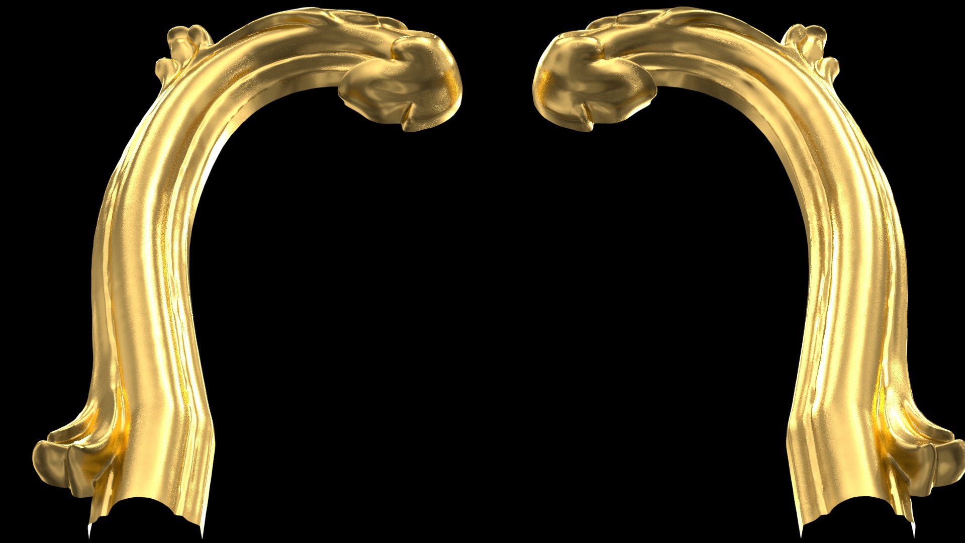 3D Plaster Decorative Bow DS323 - TurboSquid 2385298