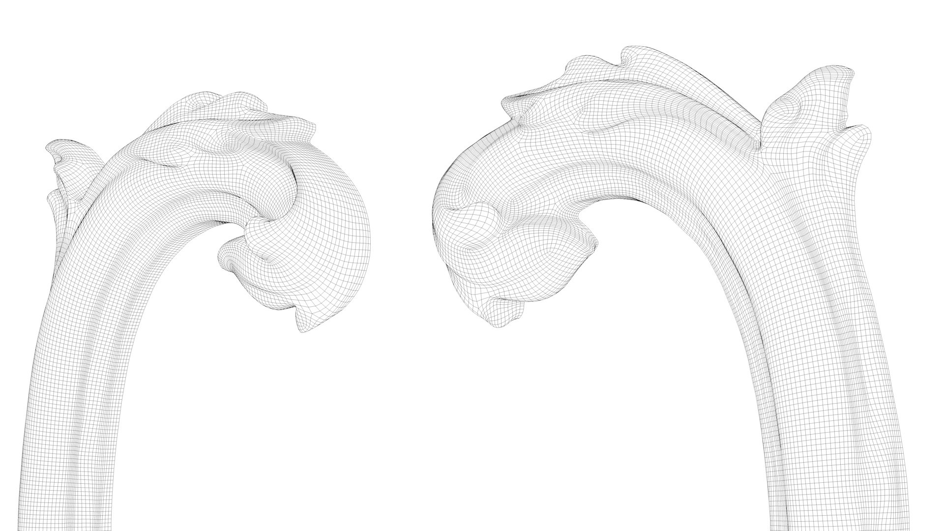 3D Plaster Decorative Bow DS323 - TurboSquid 2385298