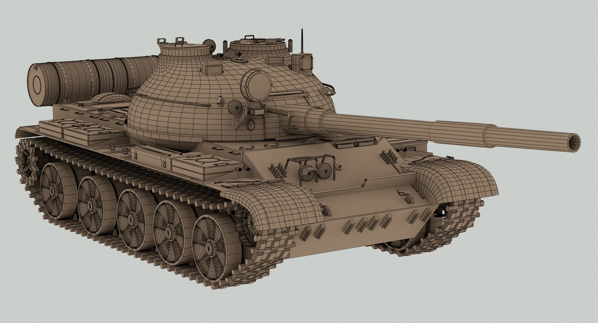 3d Model Soviet T62 Tank Tracks