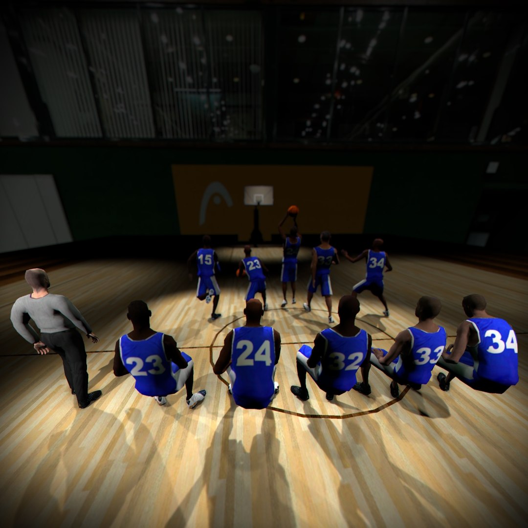 Blue Basketball Team 3d Model