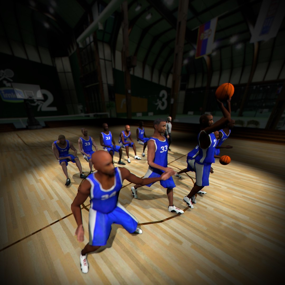 Blue Basketball Team 3d Model