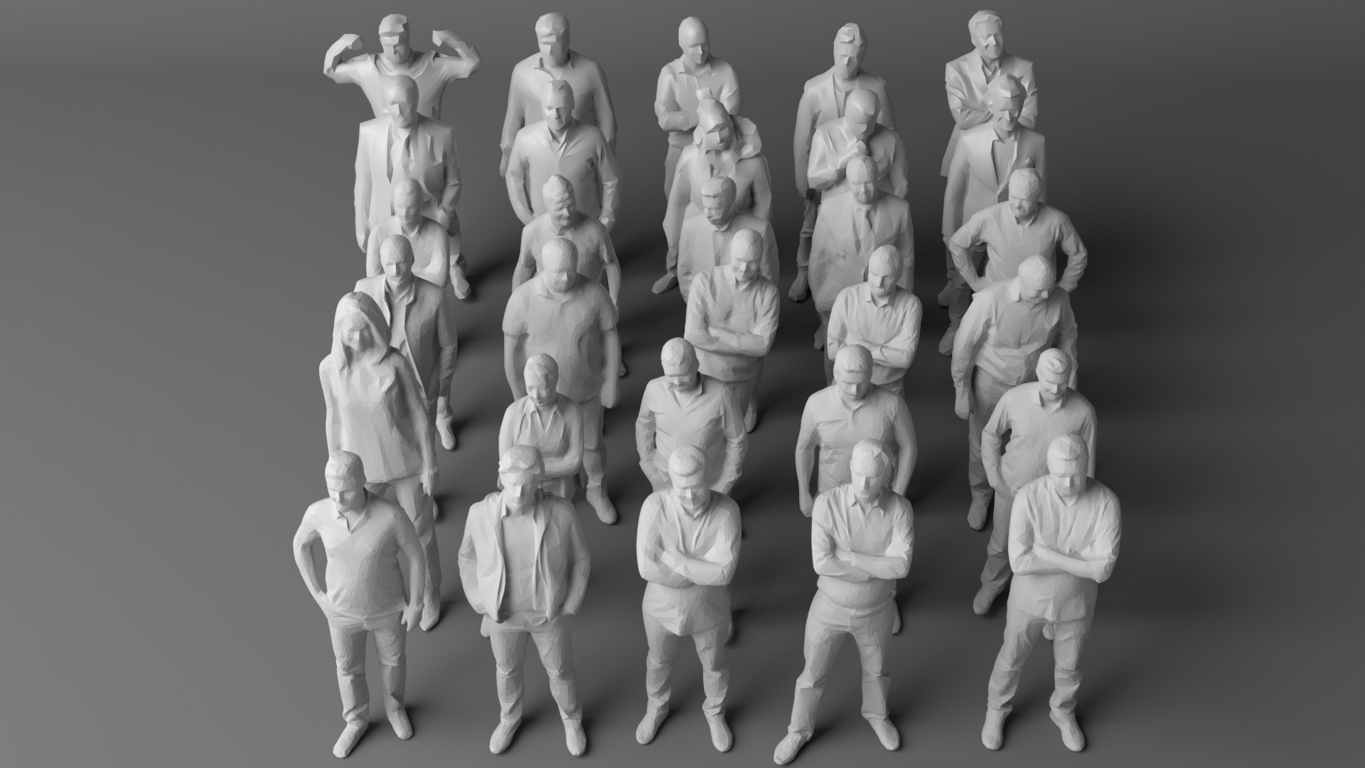 30 People Colored Crowds 3D Model - TurboSquid 1369926