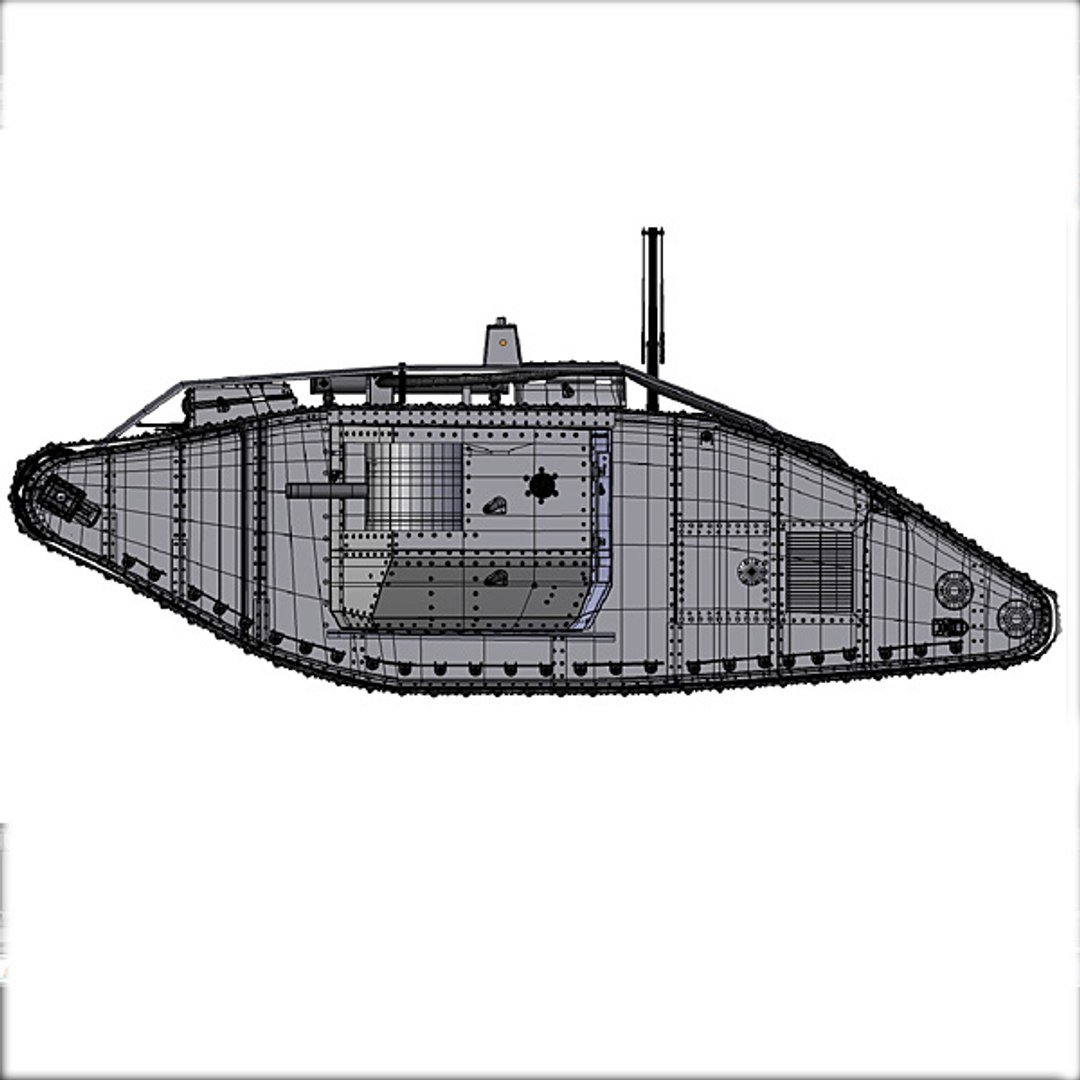 British Mark V Tank 3d Obj