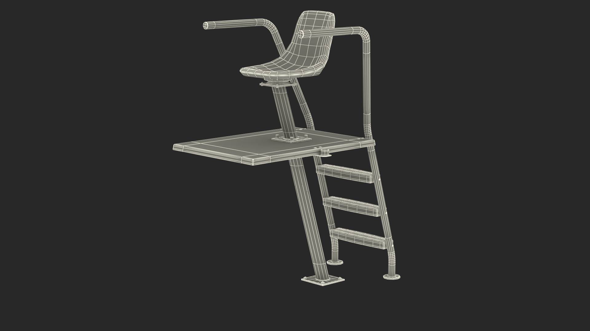 Lifeguard Chairs Collection 2 3D model - TurboSquid 1992483