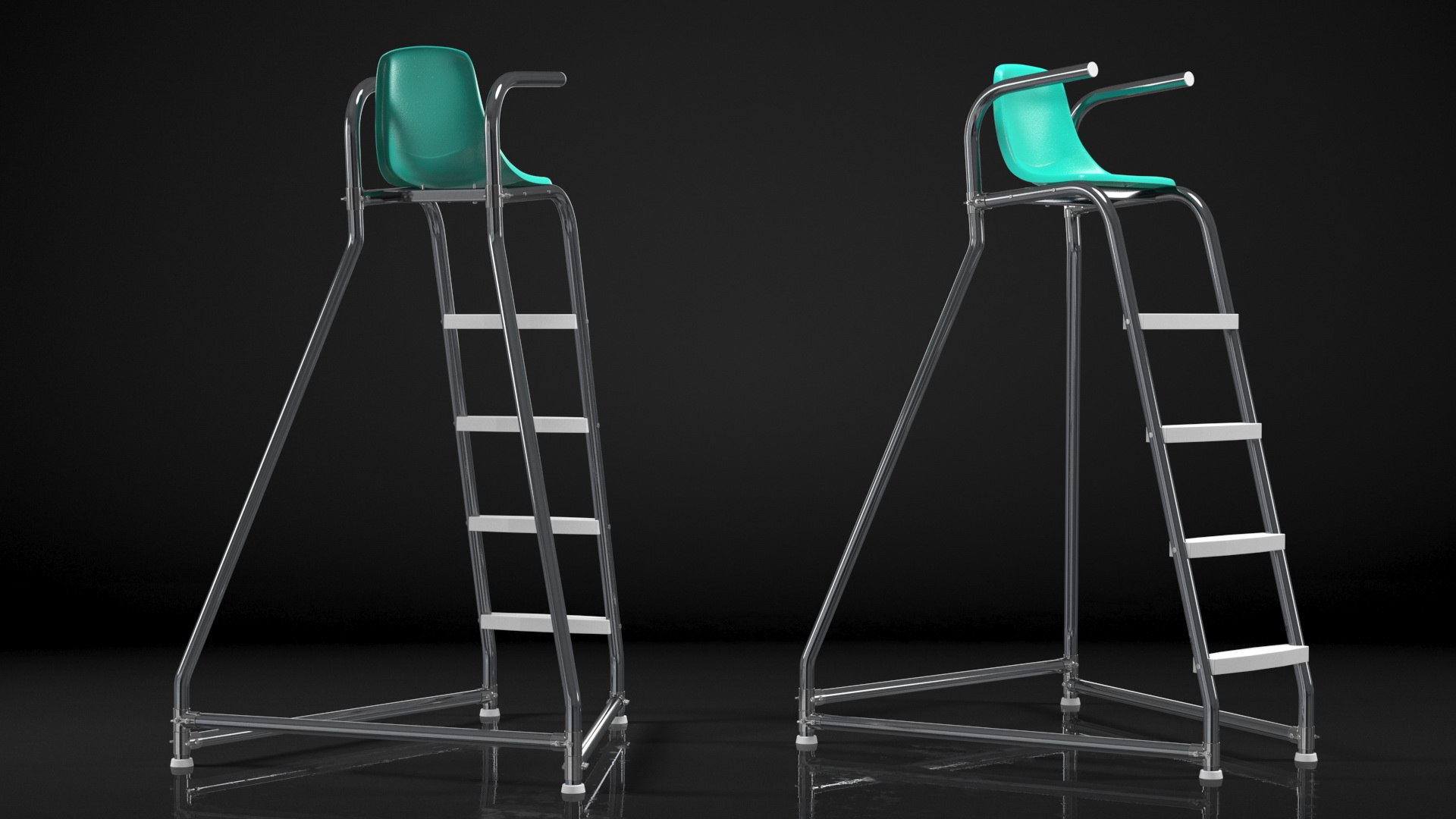 Lifeguard Chairs Collection 2 3D Model - TurboSquid 1992483