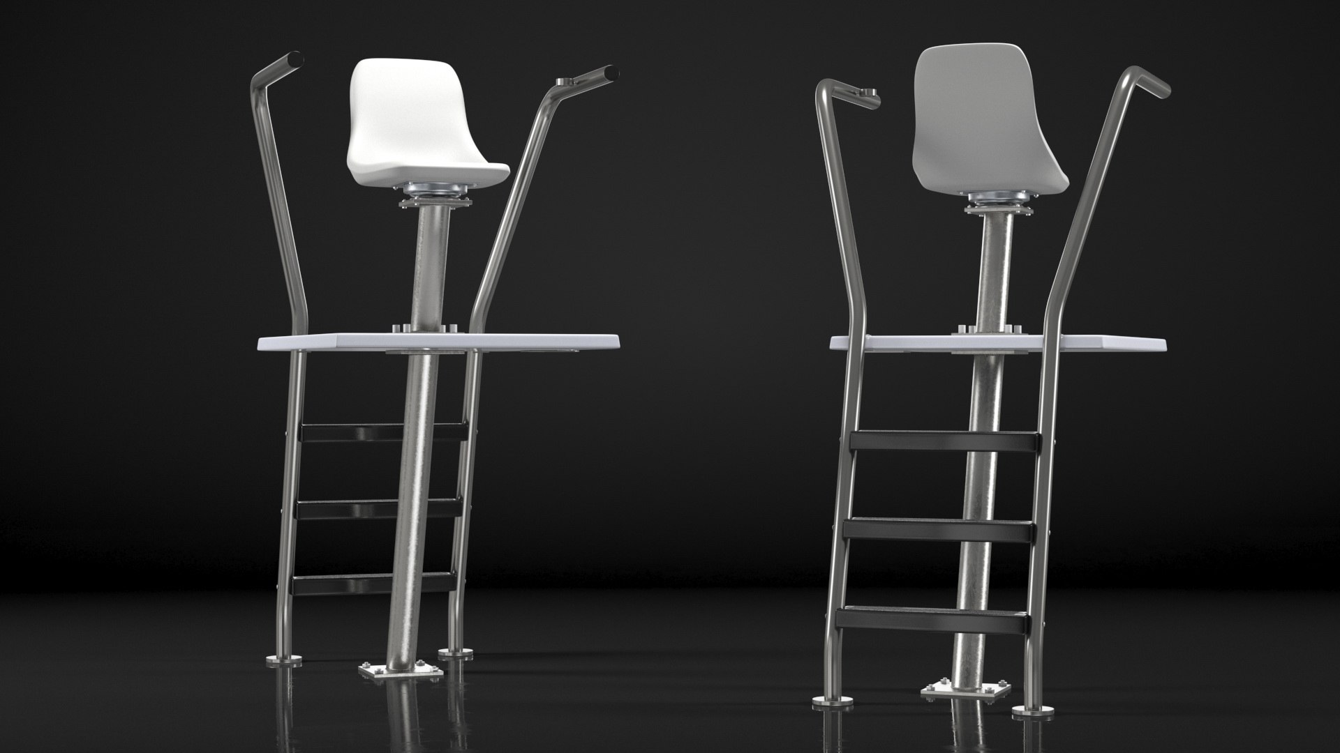 Lifeguard Chairs Collection 2 3D Model - TurboSquid 1992483