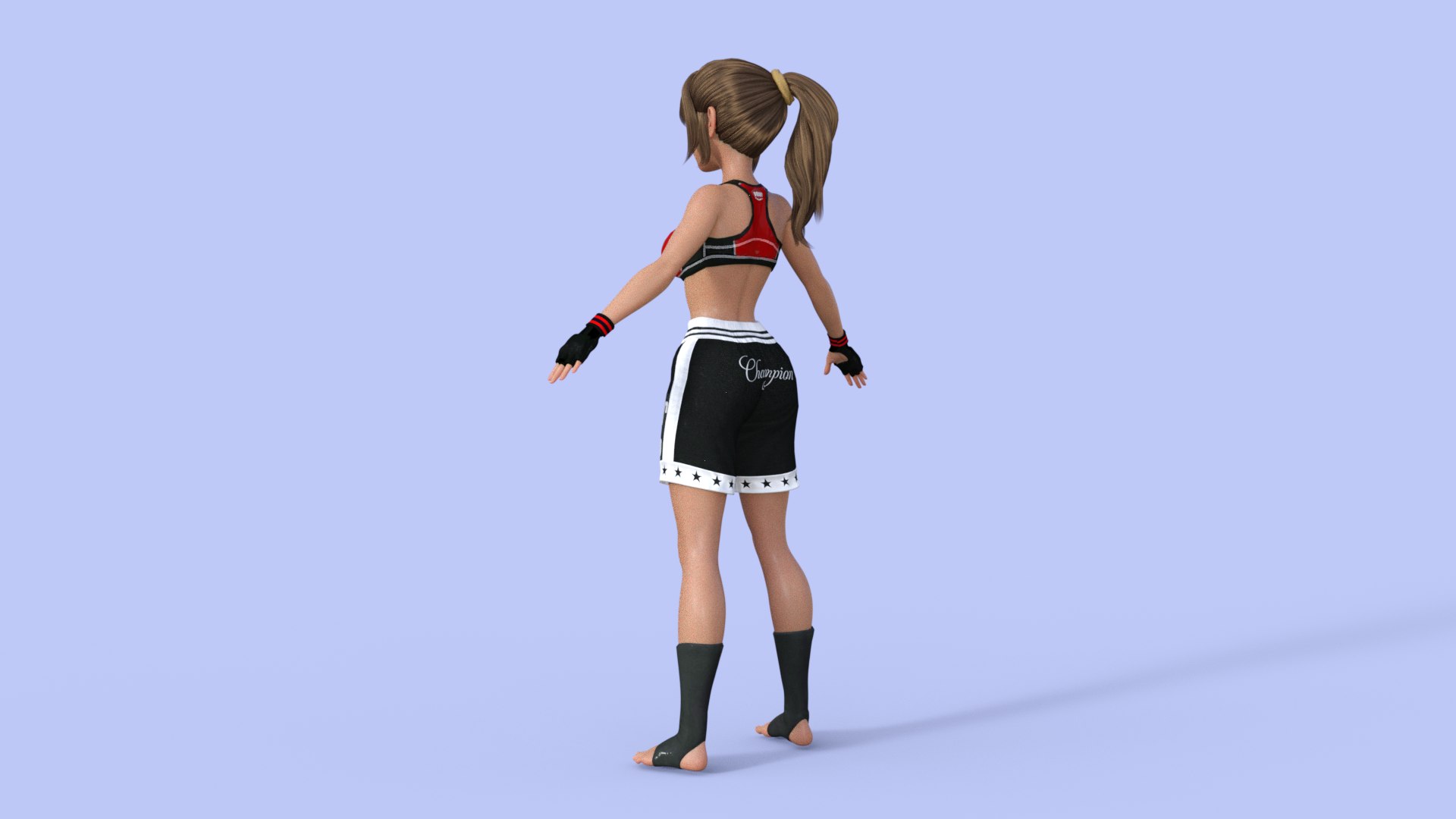 3D Model Boxer Girl Character - TurboSquid 1983337