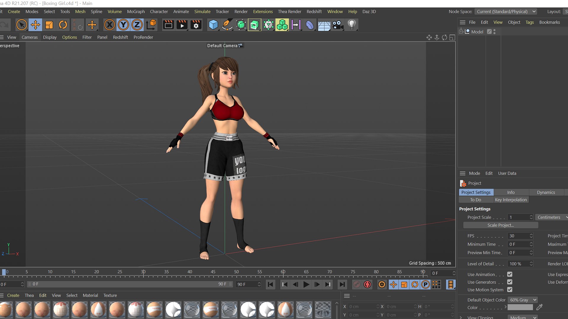 3D Model Boxer Girl Character - TurboSquid 1983337