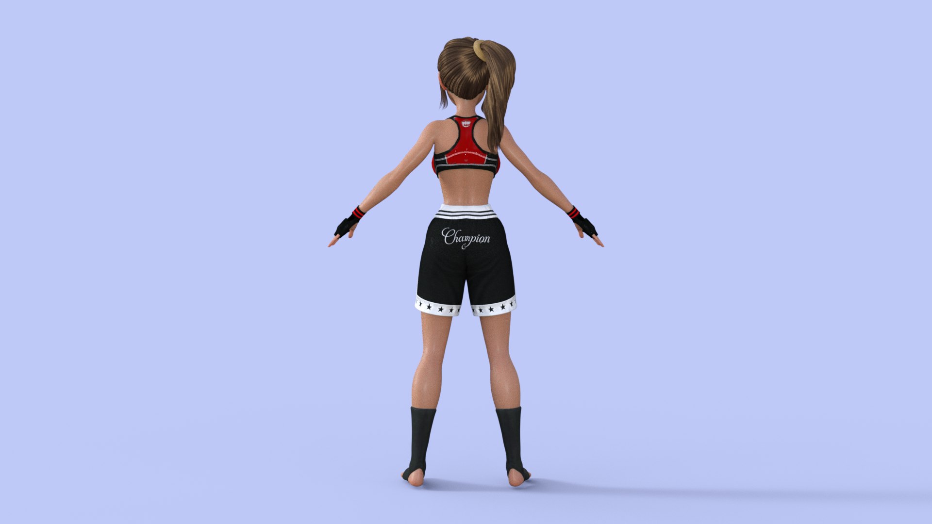 3D Model Boxer Girl Character - TurboSquid 1983337