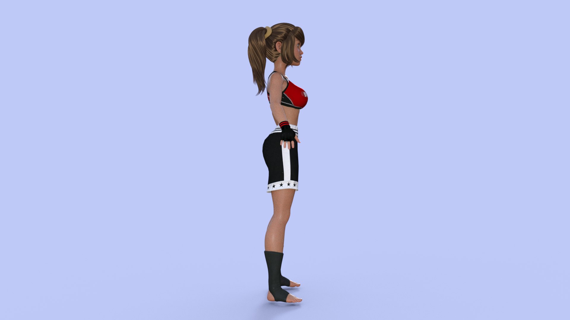3D Model Boxer Girl Character - TurboSquid 1983337