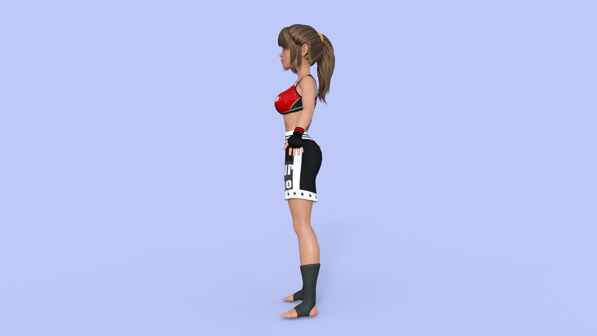 3D Model Boxer Girl Character - TurboSquid 1983337