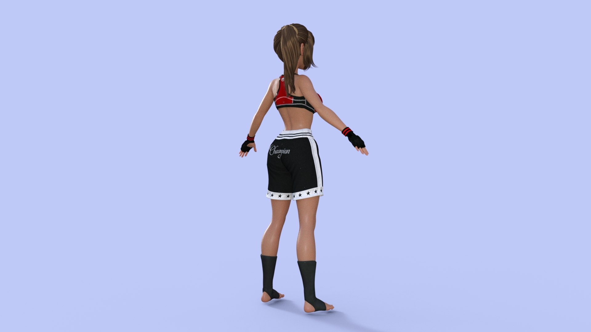3D Model Boxer Girl Character - TurboSquid 1983337