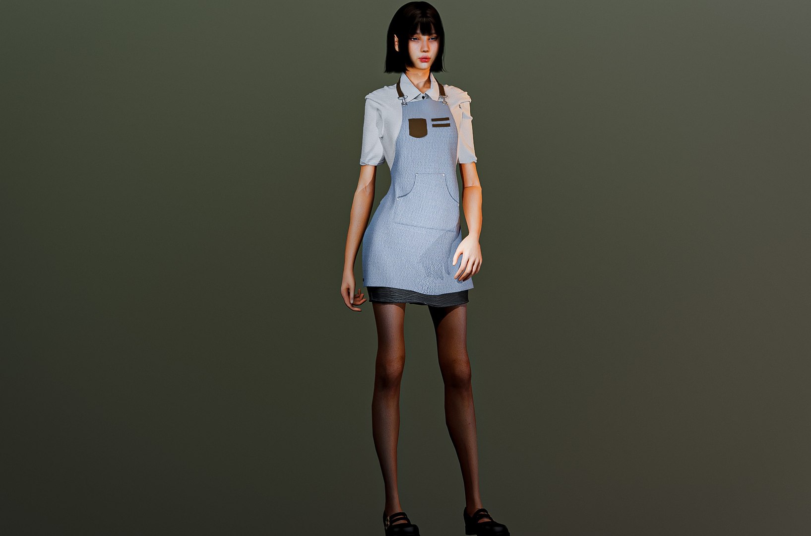 3D Model Waitress - GameReady - TurboSquid 2081045