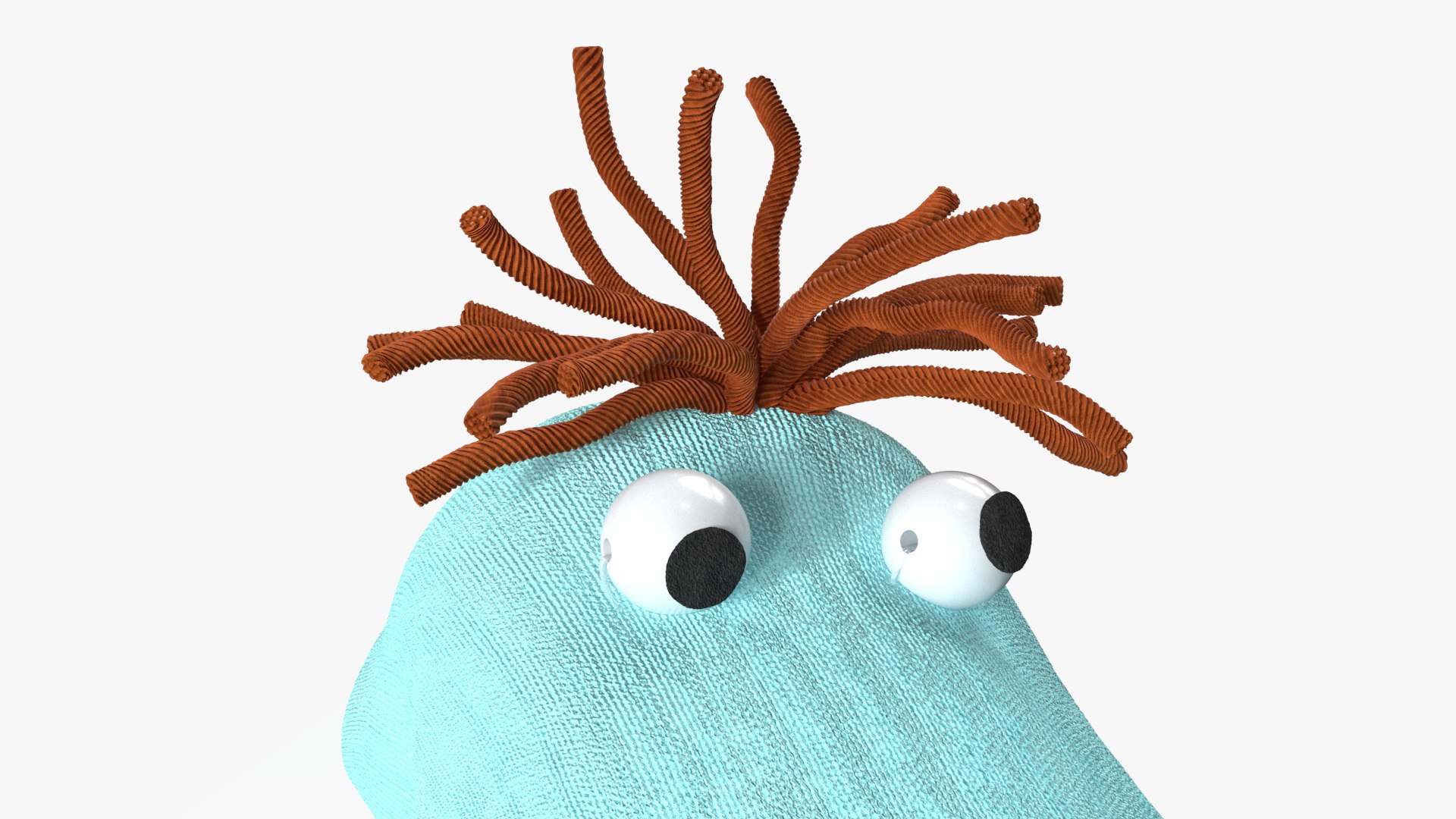 3D Sock Puppet Character Blue Boy Smiling Pose - TurboSquid 2268749