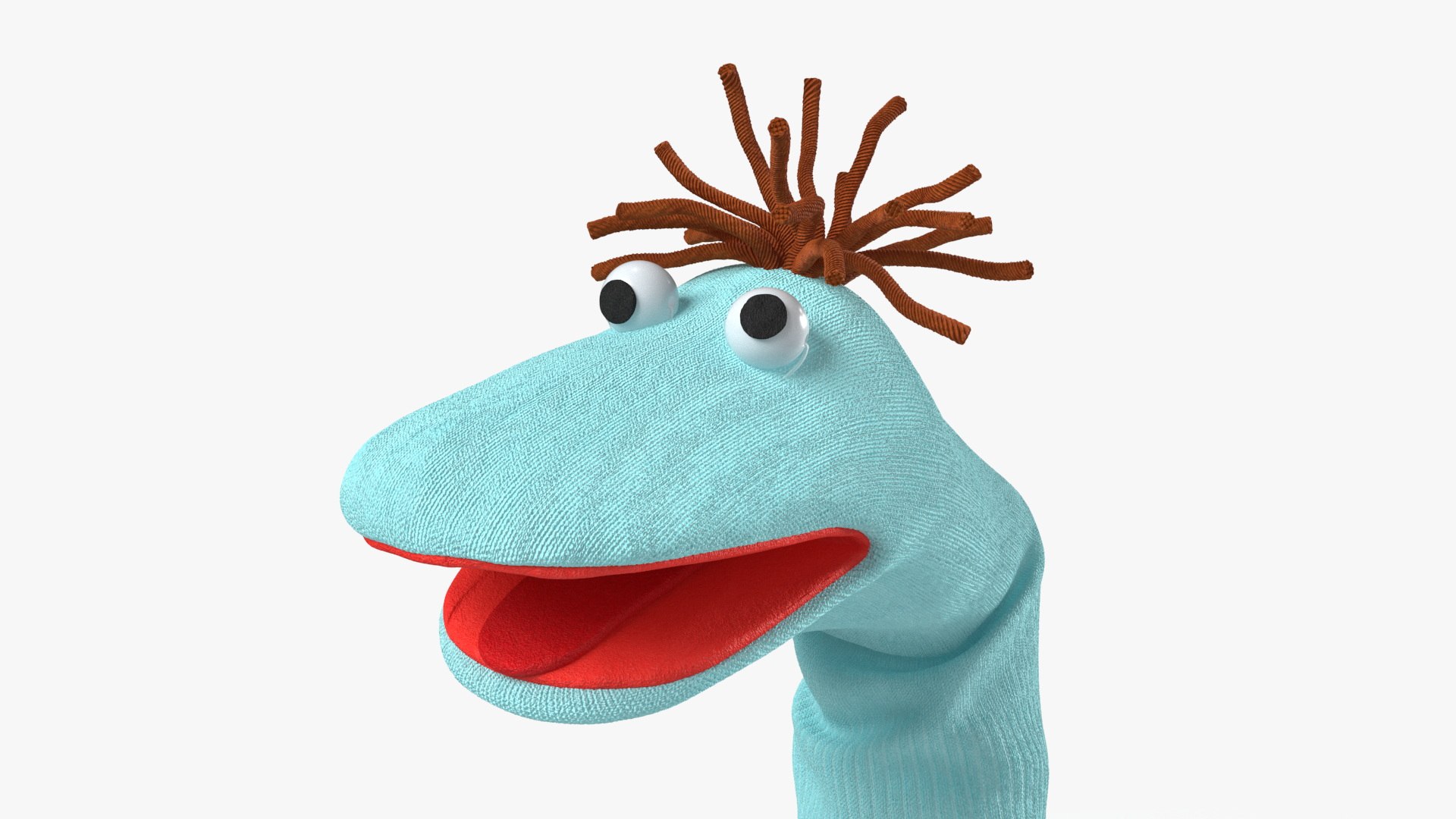 3D Sock Puppet Character Blue Boy Smiling Pose - TurboSquid 2268749