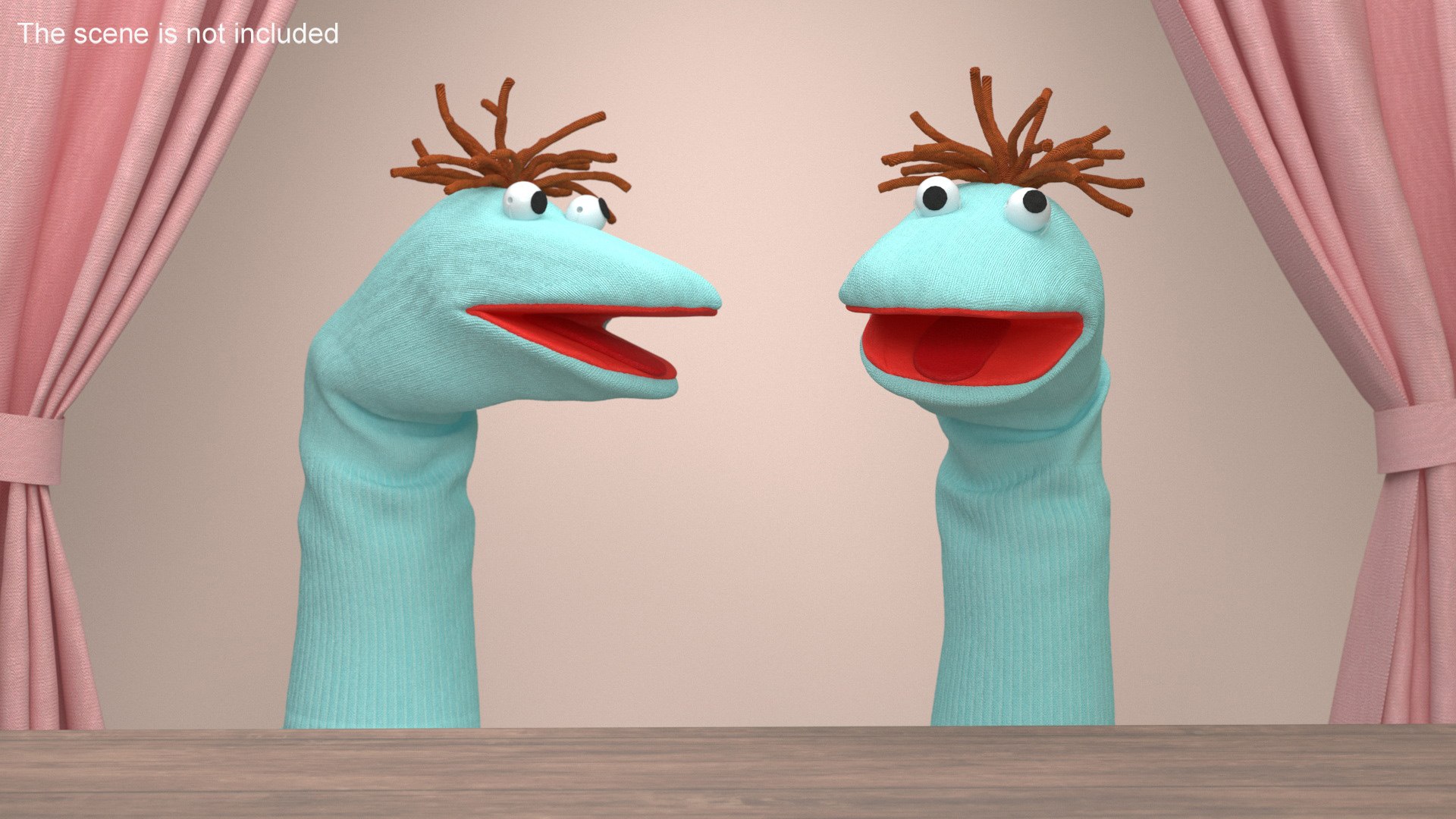 3D Sock Puppet Character Blue Boy Smiling Pose - TurboSquid 2268749