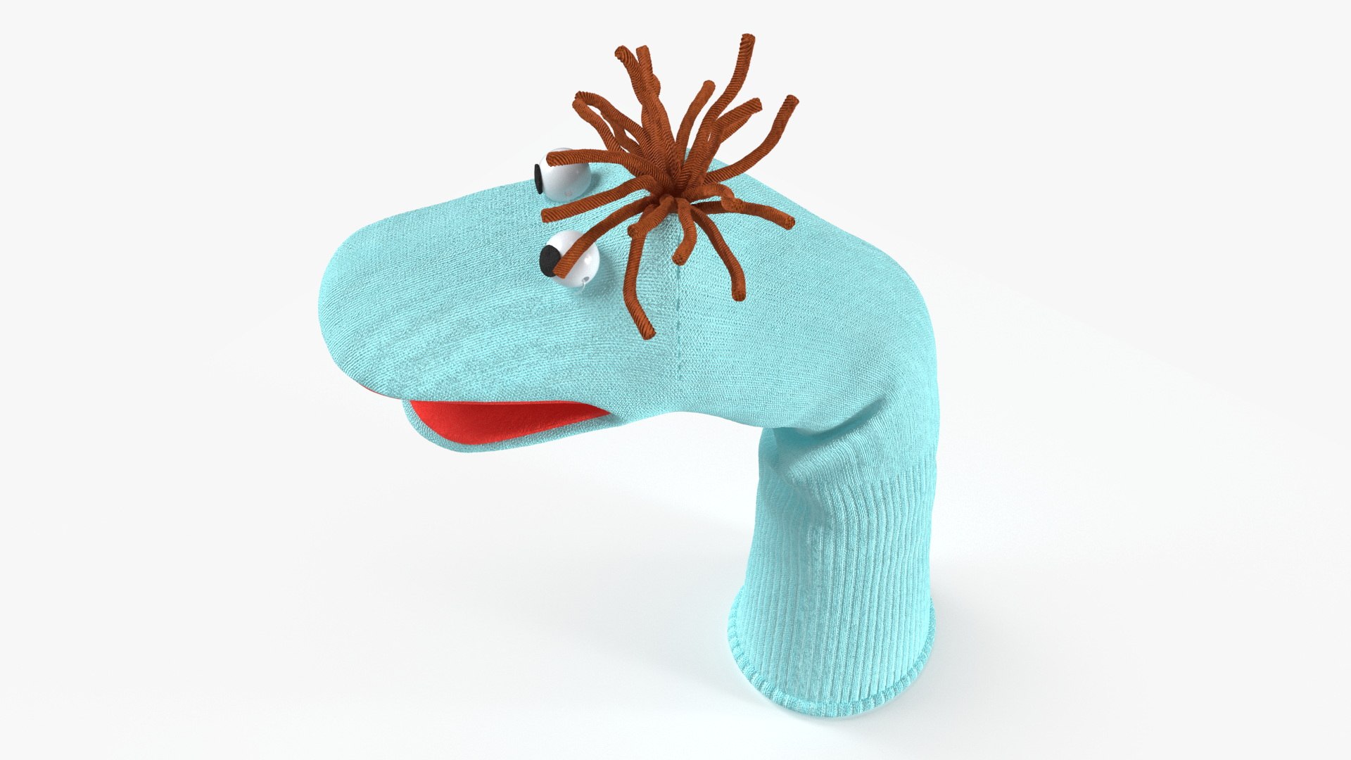 3D Sock Puppet Character Blue Boy Smiling Pose - TurboSquid 2268749
