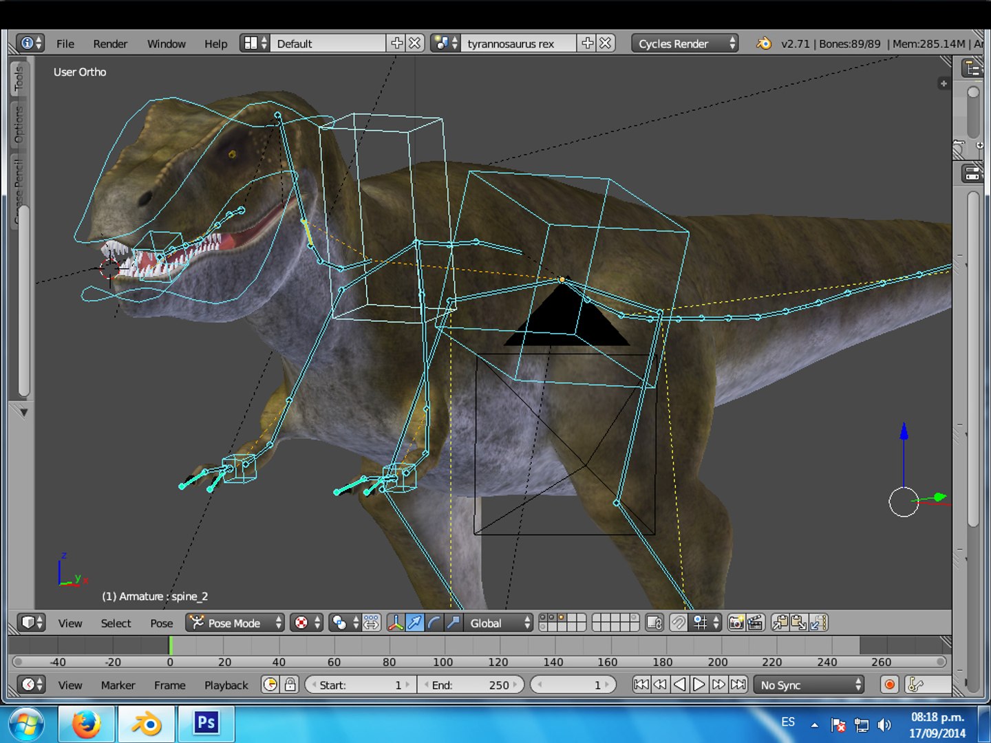 Tyrannosaurus Rex Rigged Blend