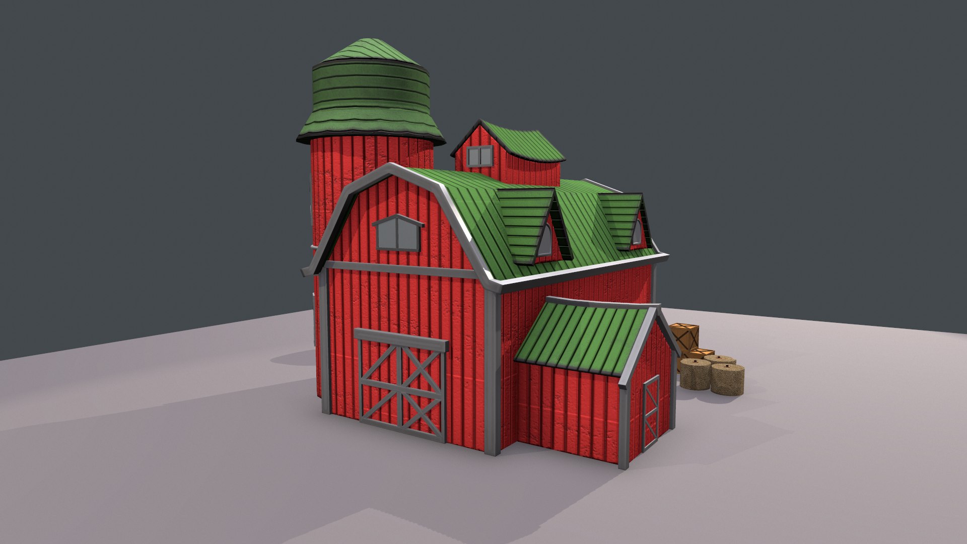 Stylized cartoon barn 3D model - TurboSquid 1419257