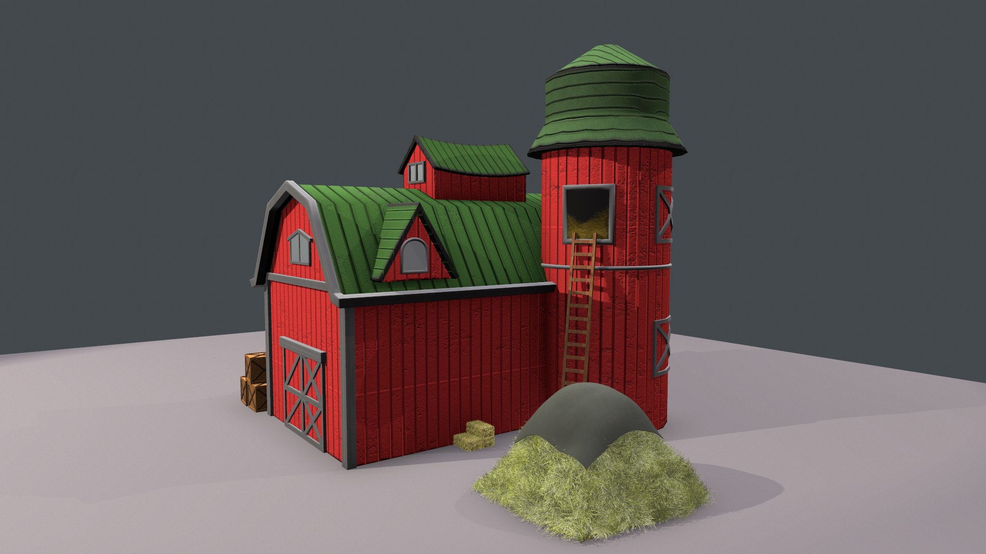 Stylized cartoon barn 3D model - TurboSquid 1419257