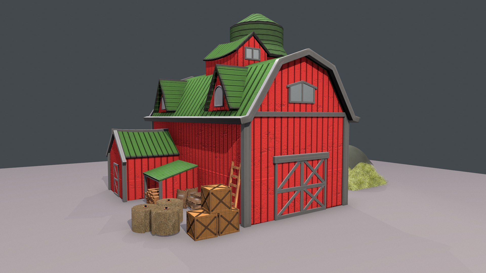 Stylized cartoon barn 3D model - TurboSquid 1419257