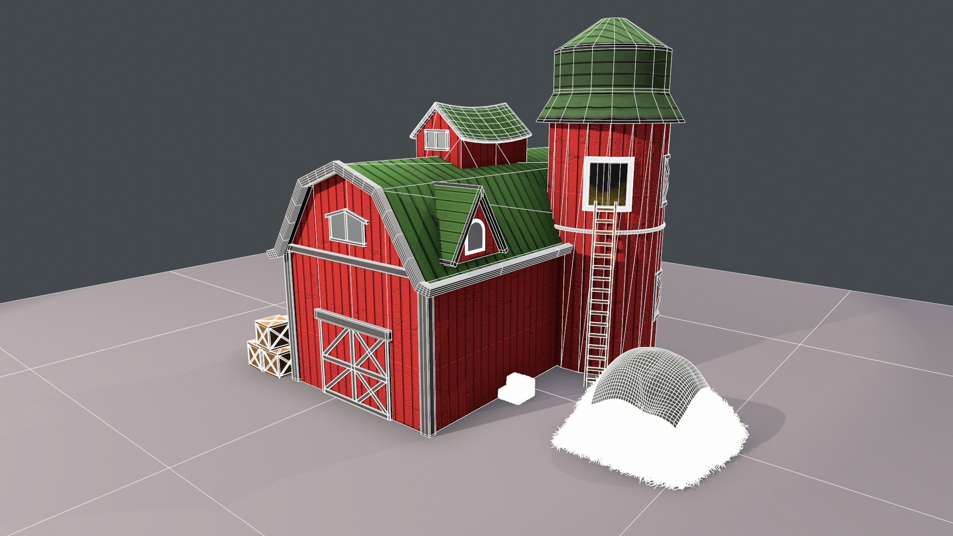 Stylized cartoon barn 3D model - TurboSquid 1419257