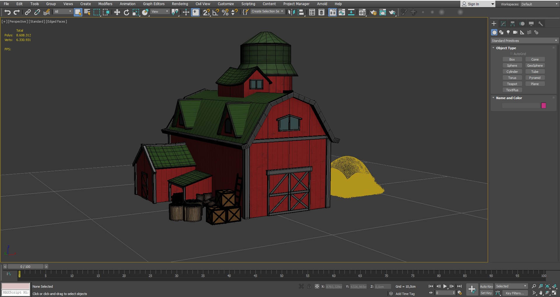 Stylized cartoon barn 3D model - TurboSquid 1419257