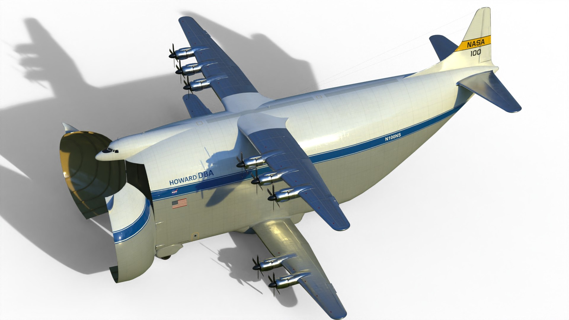 Howard DH-100 DBA 3D Model - TurboSquid 2277411