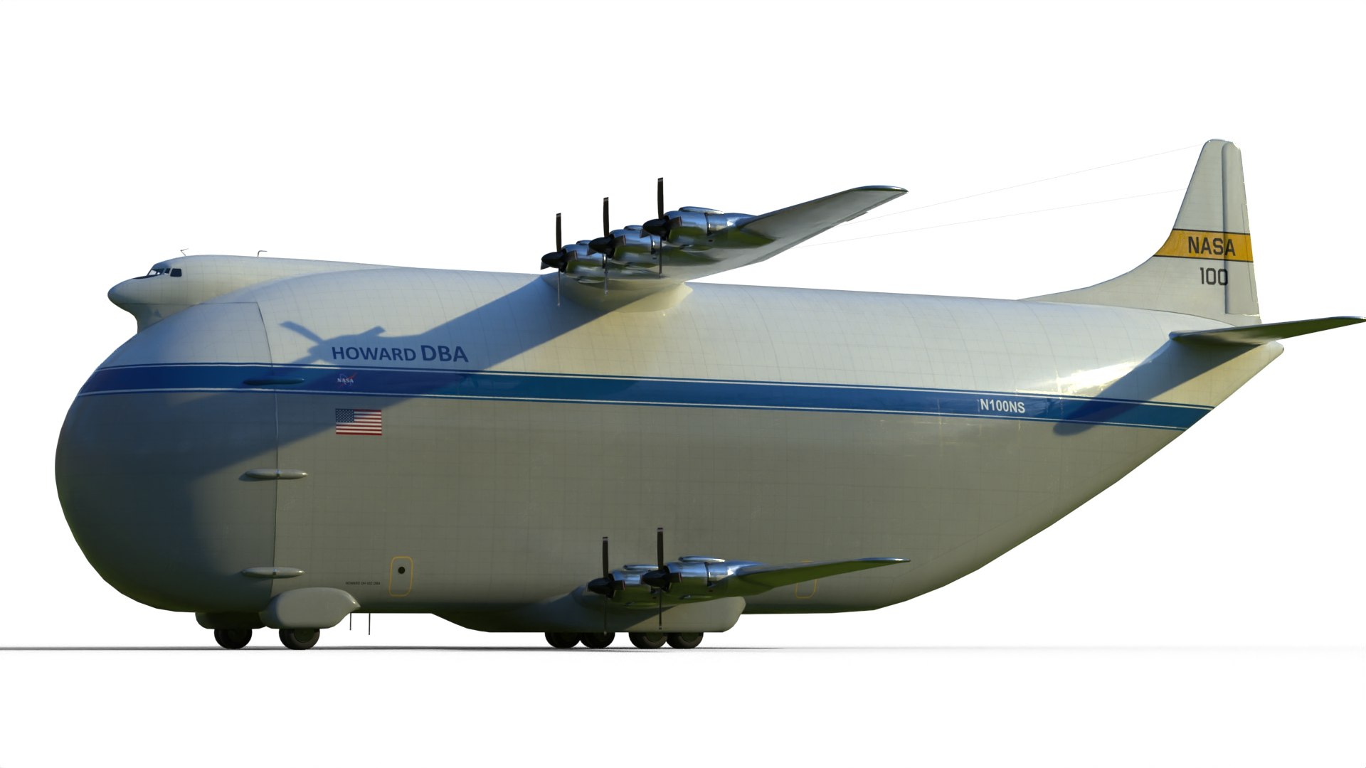 Howard DH-100 DBA 3D Model - TurboSquid 2277411