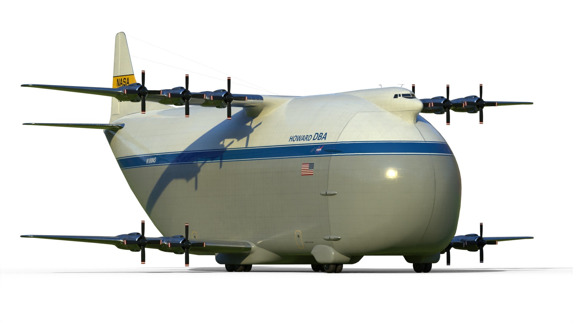 Howard DH-100 DBA 3D Model - TurboSquid 2277411