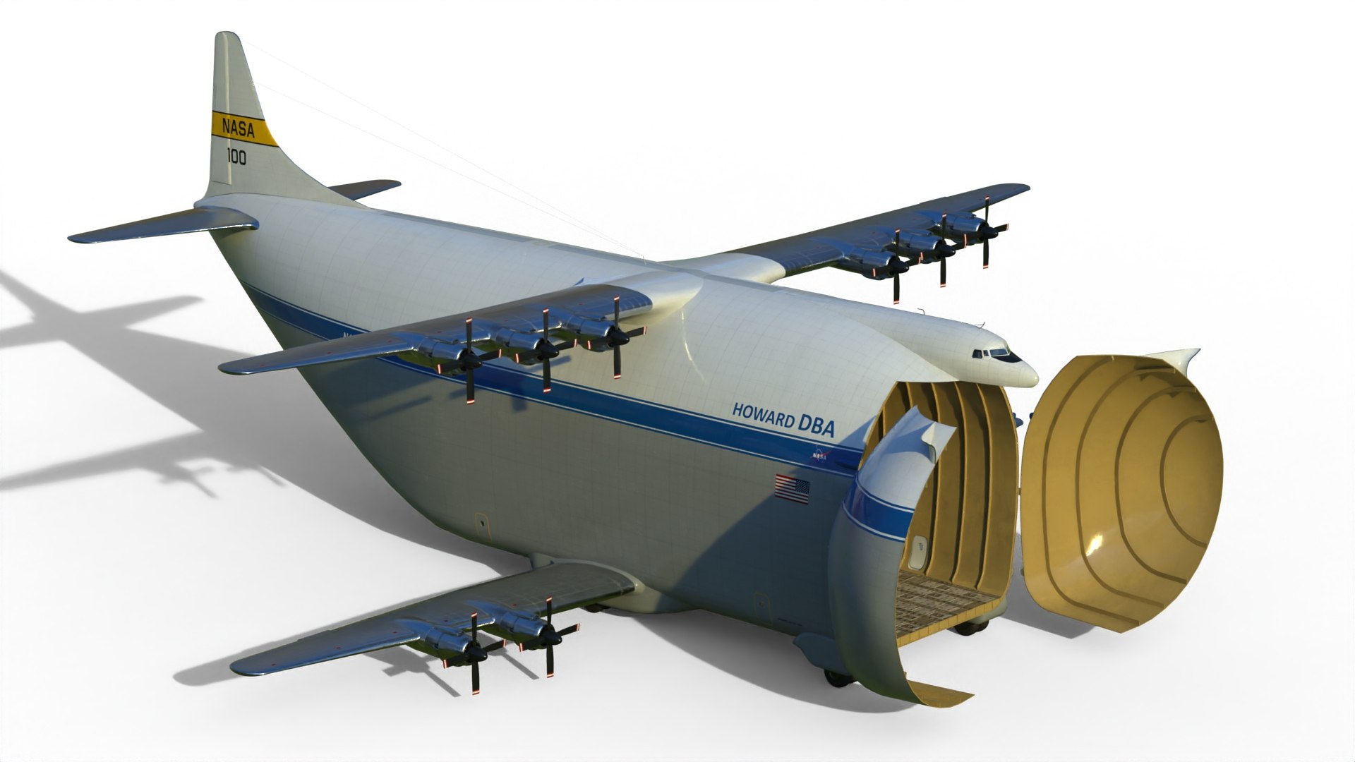 Howard DH-100 DBA 3D Model - TurboSquid 2277411