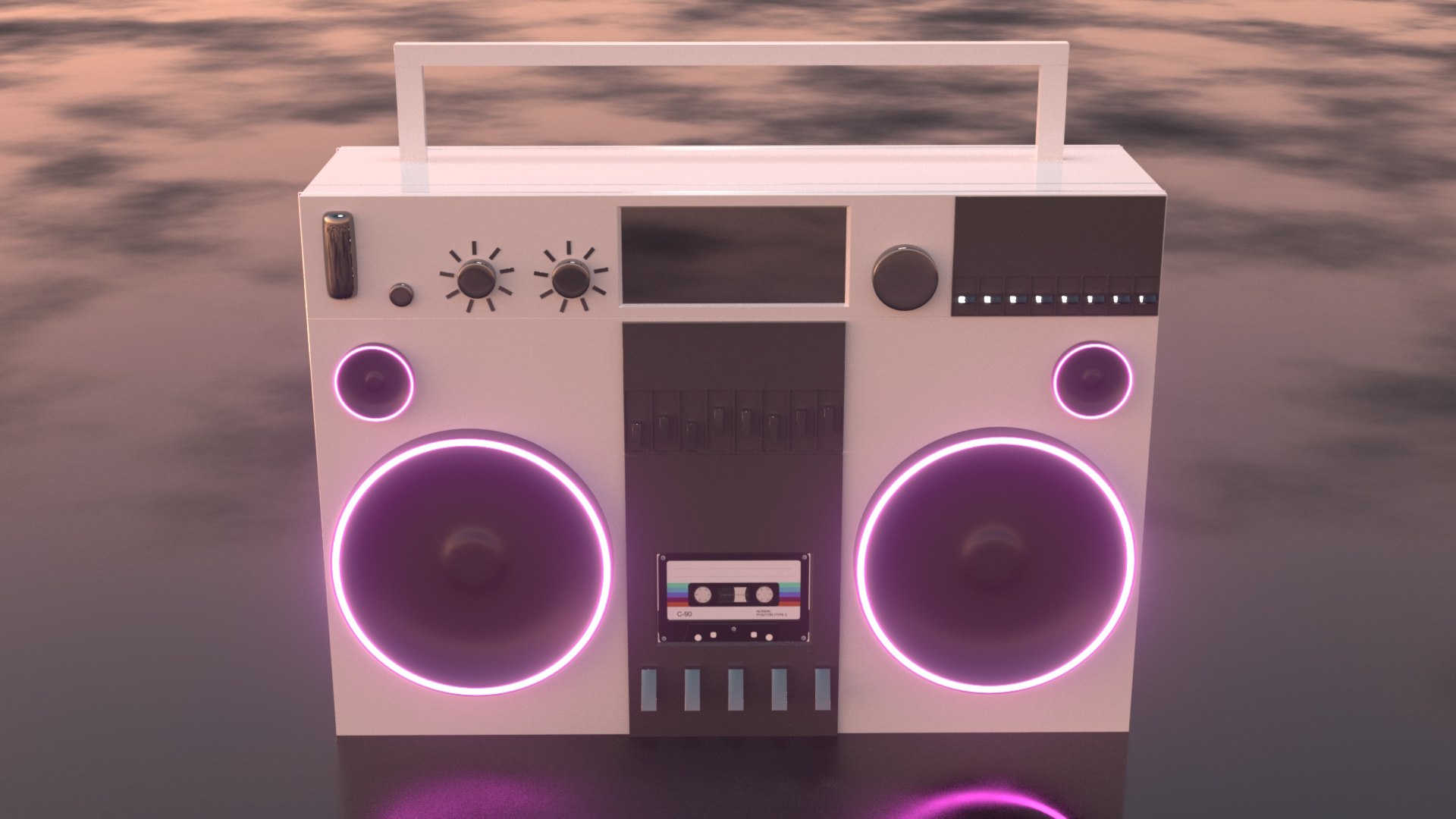 3D Boombox Nostalgic Retro Synthwave - TurboSquid 2432618